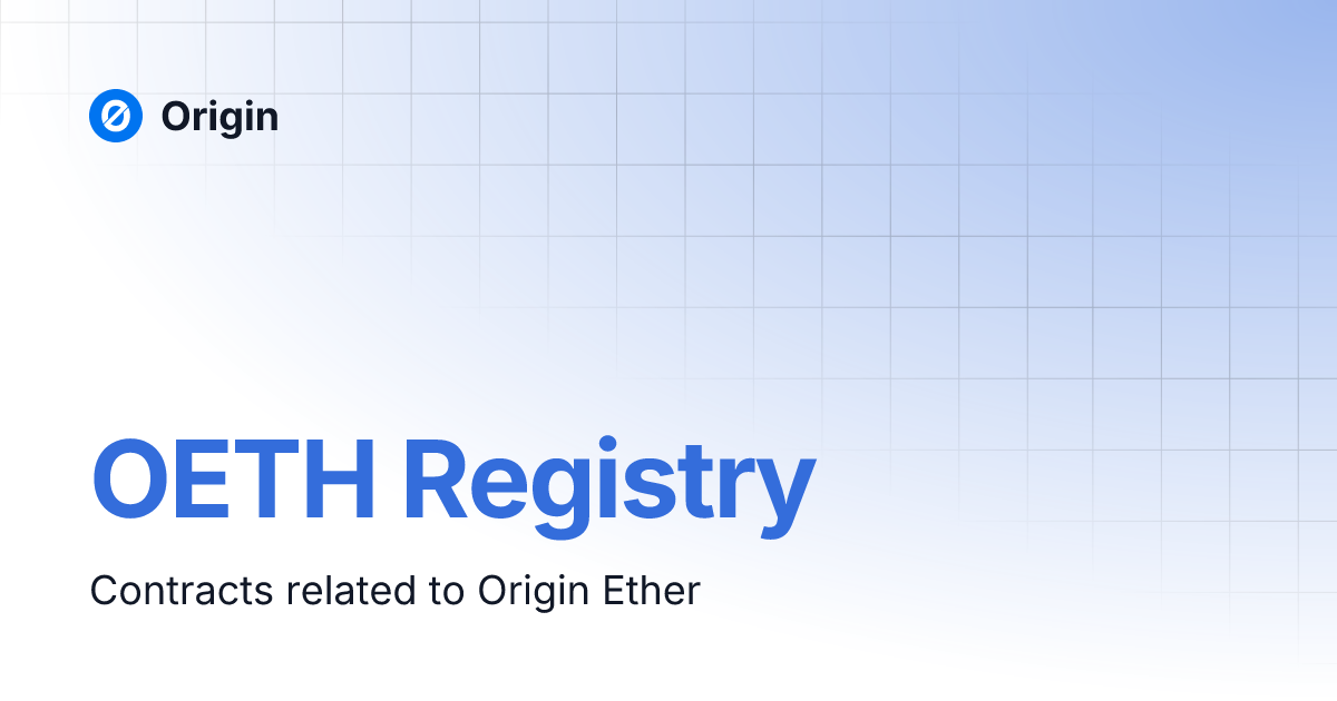 OETH Registry | Origin