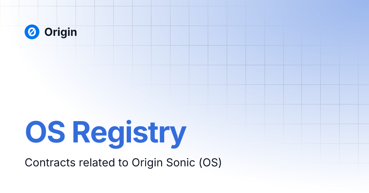 OS Registry | Origin