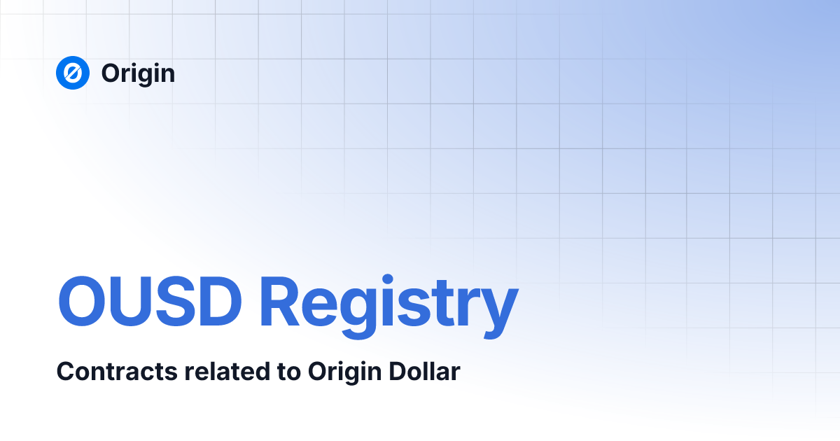 OUSD Registry | Origin