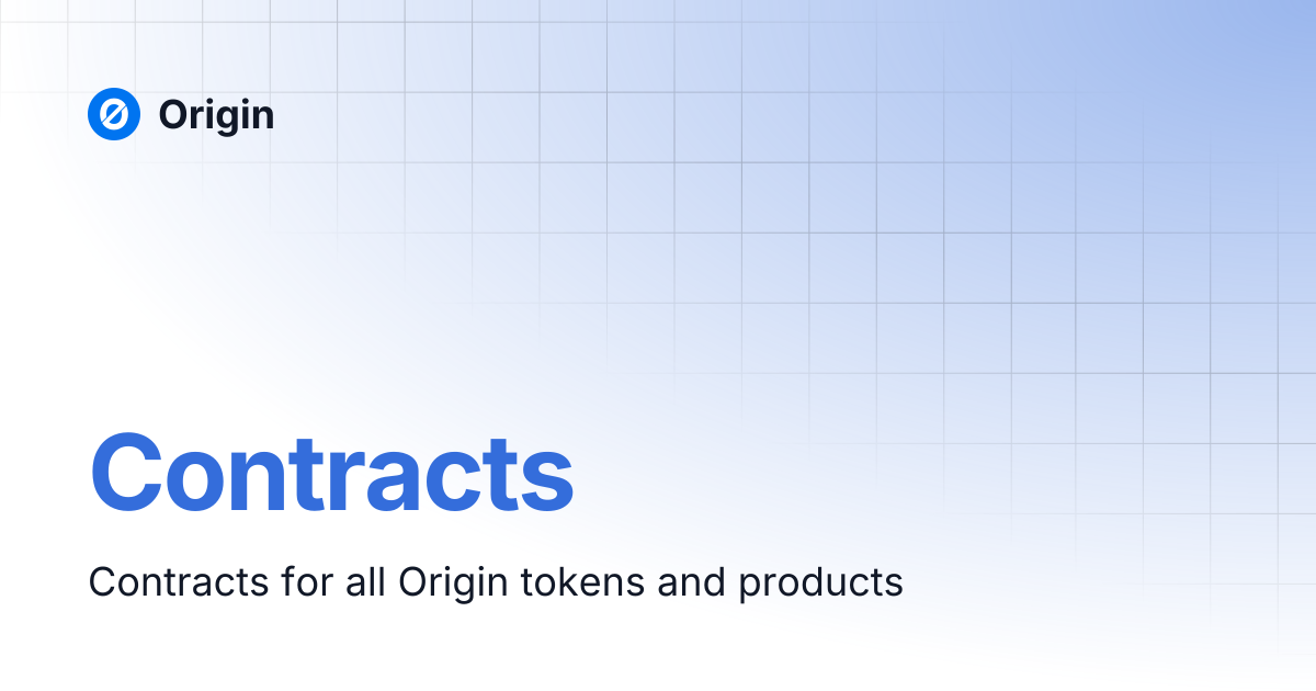 Contracts | Origin